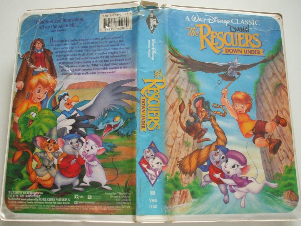 The Rescuers + Down Under vhs Walt Disney black diamond classic ...